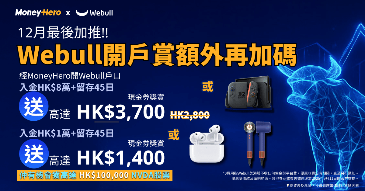 【微牛證券】Webull開戶即賞高達HK$3,700現金券？即睇2025手續費與優惠 - MoneyHero